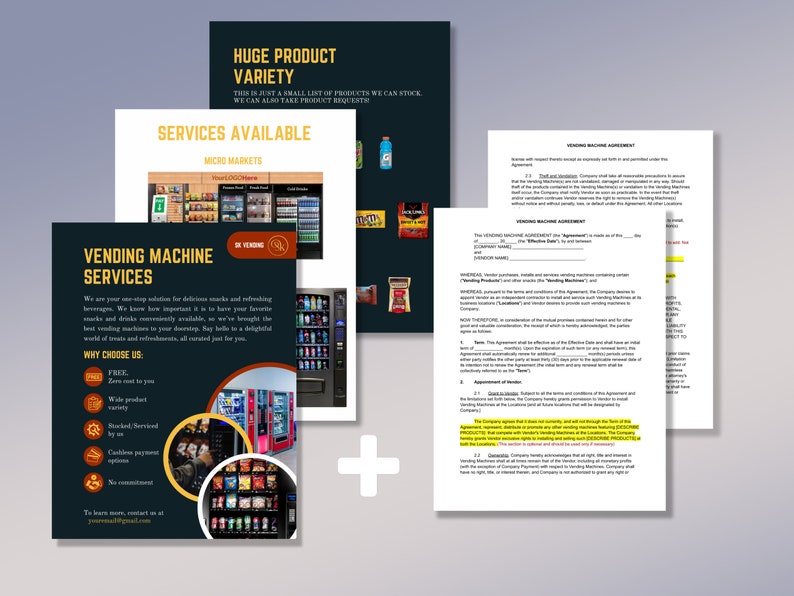 Vending Machine Business Proposal Template, Vending Machine Flyer ...