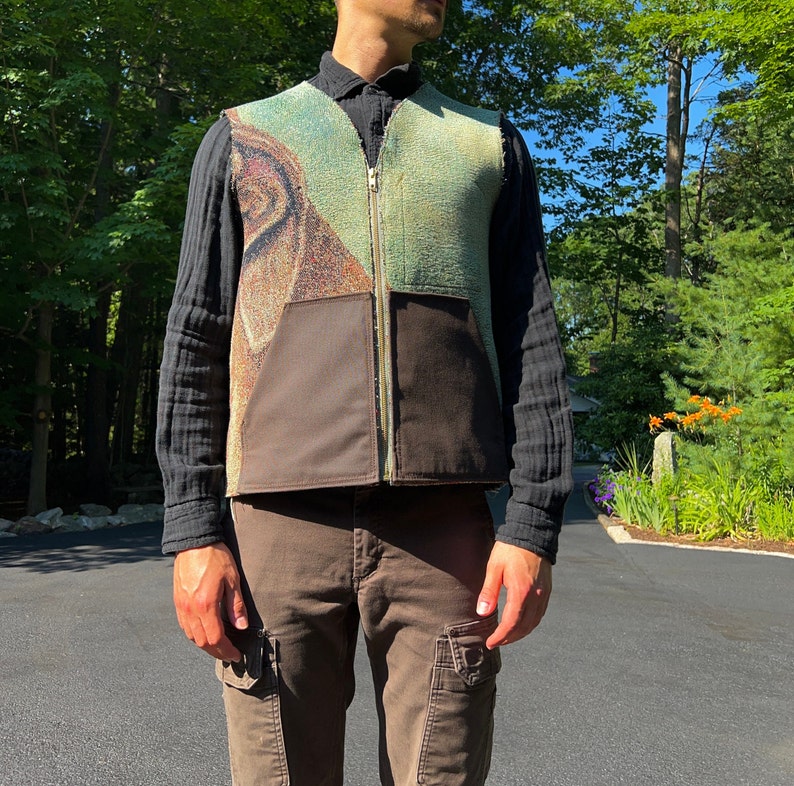 Cottagecore Tapestry Vest Handmade - Etsy