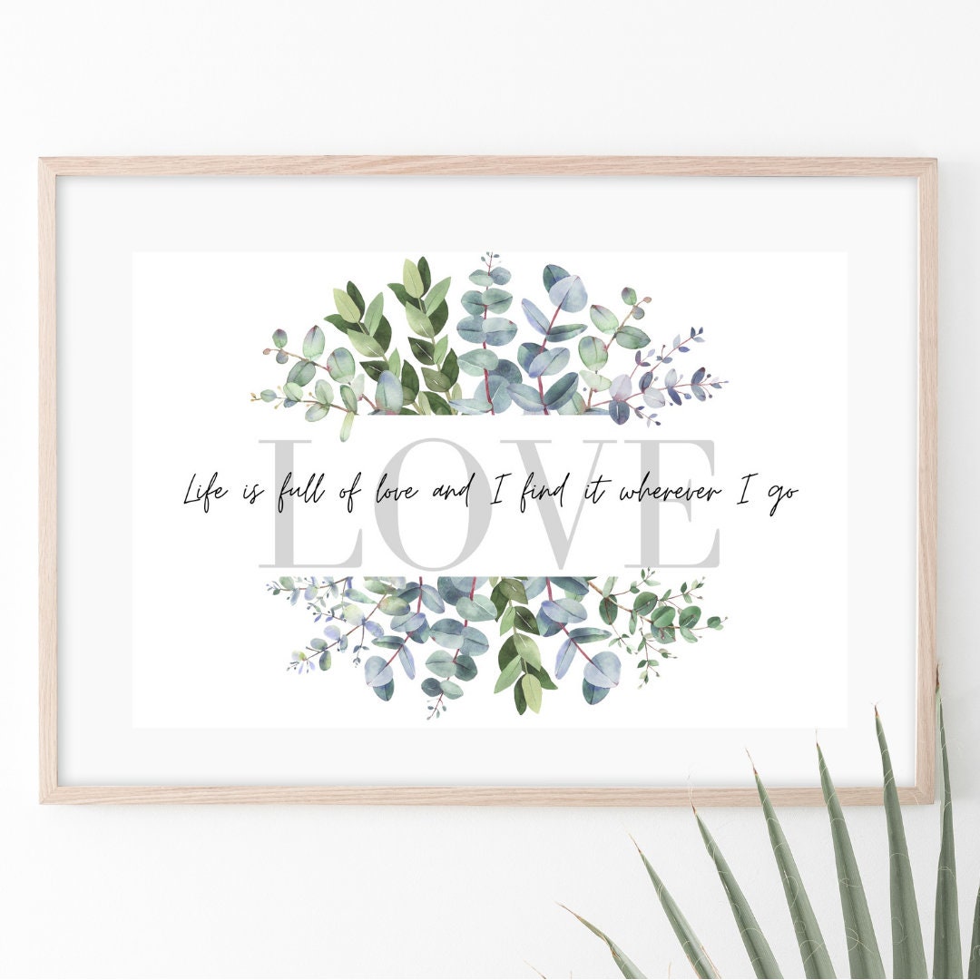 Eucalyptus Positive Affirmation Print: Inspirational Wall Art - Etsy