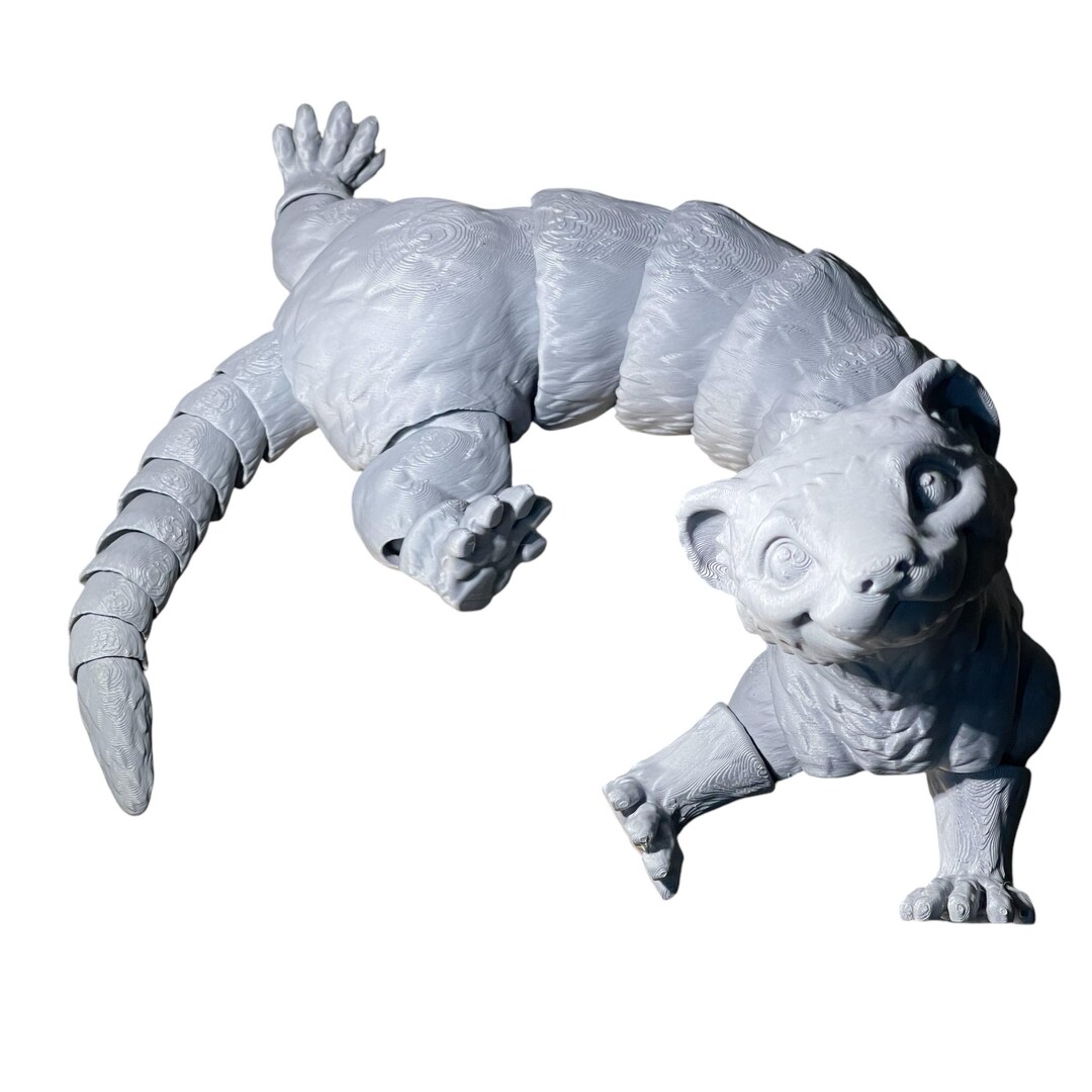 Paintable Articulated Ferret – 3D Printed - Choose Your Finish ...