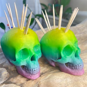 Punk Skull Toothpick Holders 3D Printed Gothic Decor Set of 2 - Etsy