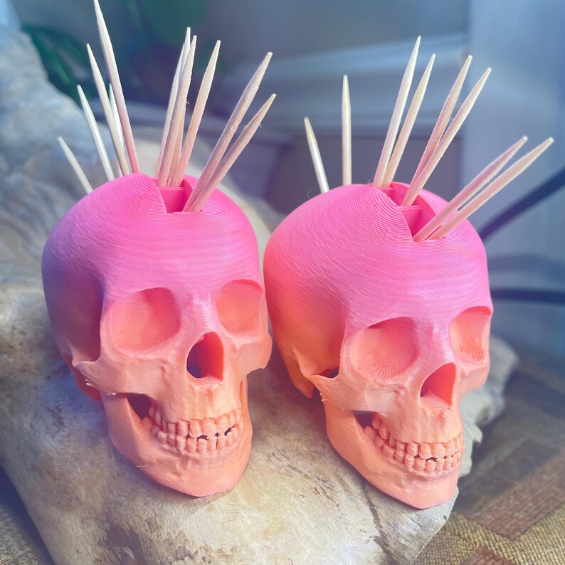 Punk Skull Toothpick Holders 3D Printed Gothic Decor Set of 2 - Etsy