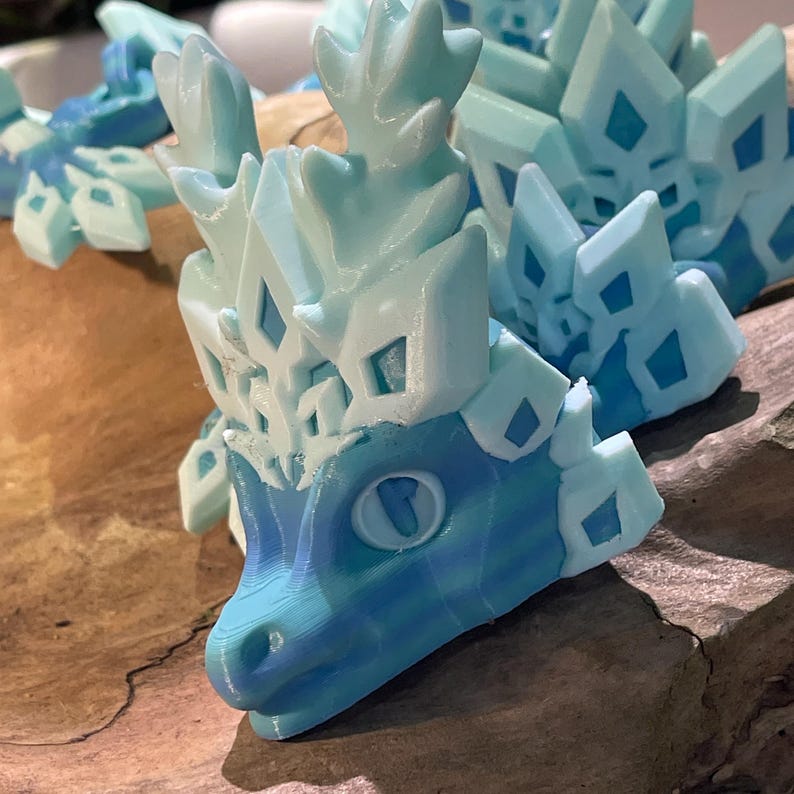 3D Printed Articulated Snowflake Dragon 29 PLA Unique Gift - Etsy