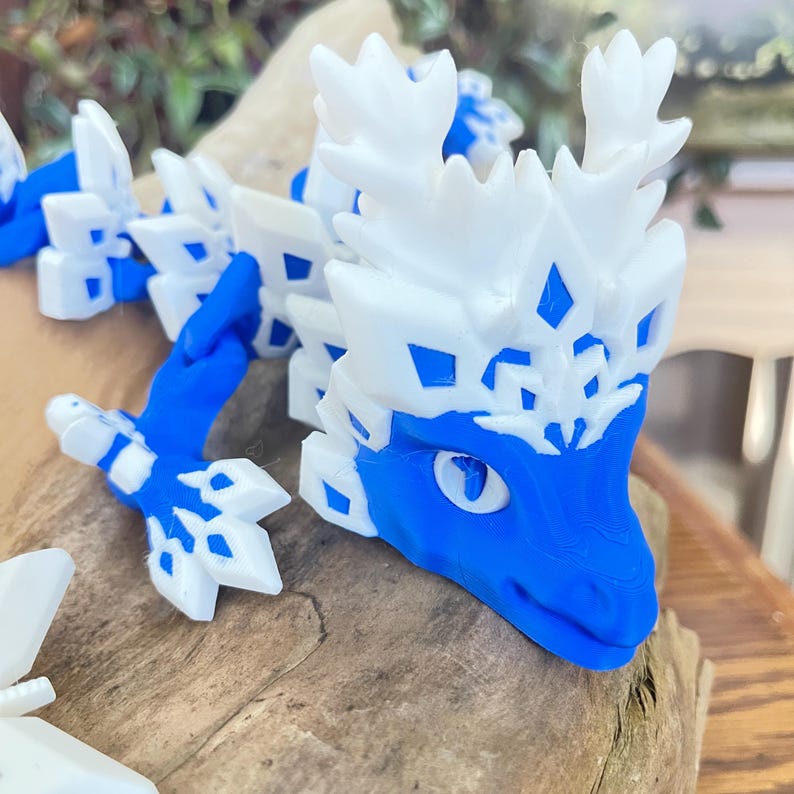 3D Printed Articulated Snowflake Dragon 29 PLA Unique Gift - Etsy