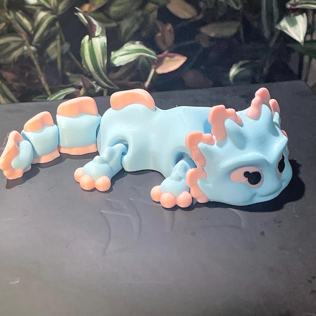 Axolotl Fidget Toy – Articulated Flexi Fidget | 3D Printed Stress ...