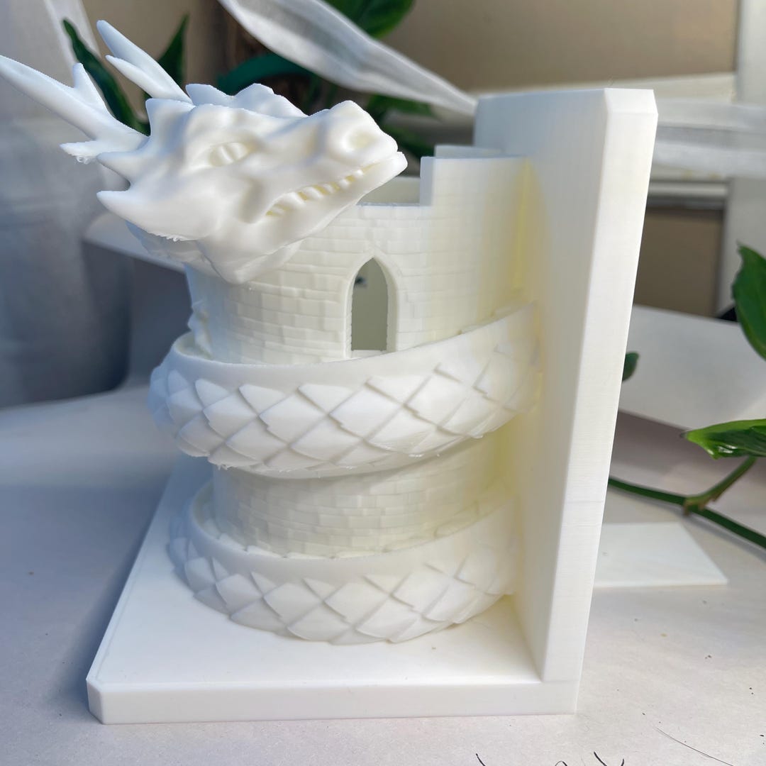Mythical Dragon Bookends 3D Printed Fantasy Decor - Etsy