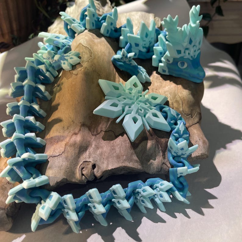 3D Printed Articulated Snowflake Dragon 29 PLA Unique Gift - Etsy