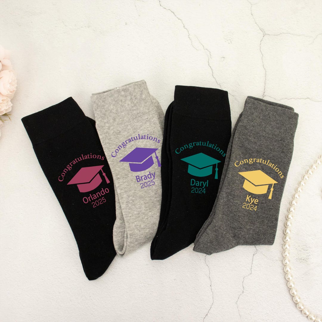 Personalized Graduation Socks, Graduation Gift for Him, Grad Socks,grad ...