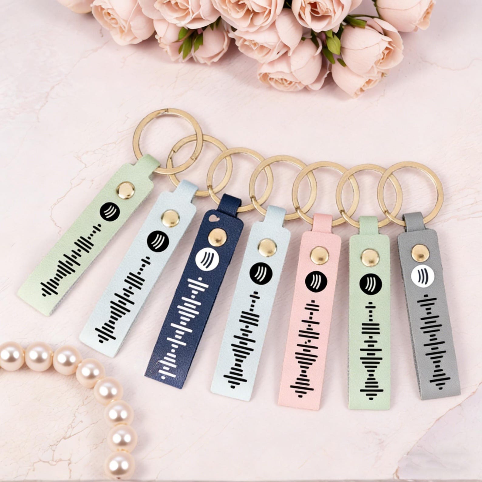 Voice Recording Keychain, Soundwave QR Code Keychain,audio Scan ...