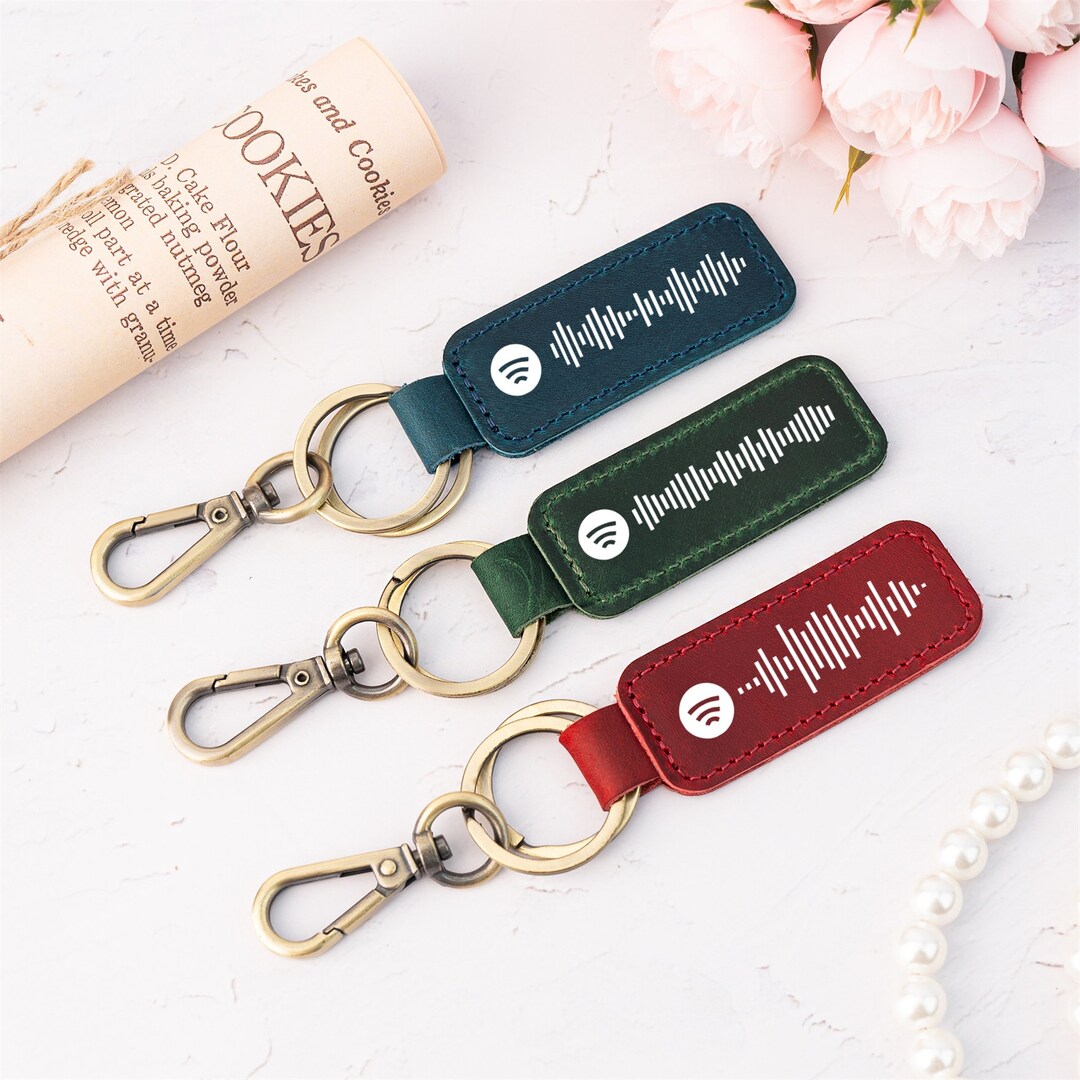 Personalized Scannable Spotify Keychain, Custom Song Keychain, Engraved ...