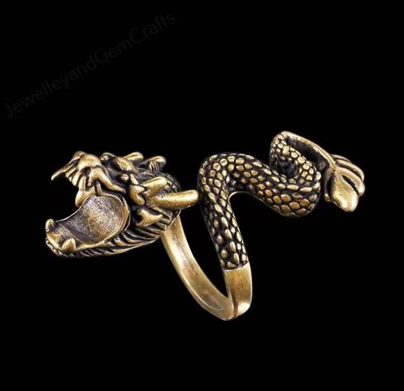 Cigarette Ring,retro Dragon Cigarette Holder Ring, Adjustable Ring ...