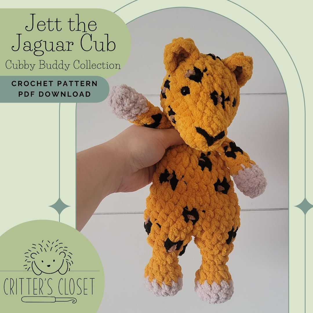 Jett the Jaguar Cub Crochet Pattern, Jaguar Crochet Pattern, Leopard ...