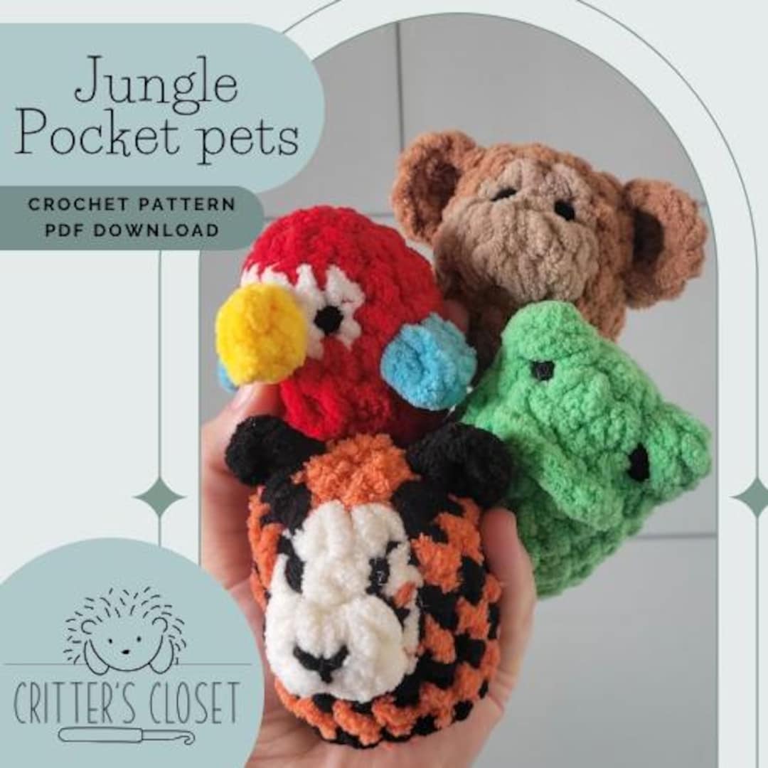 Jungle Pocket Pets Crochet Pattern Download - Etsy