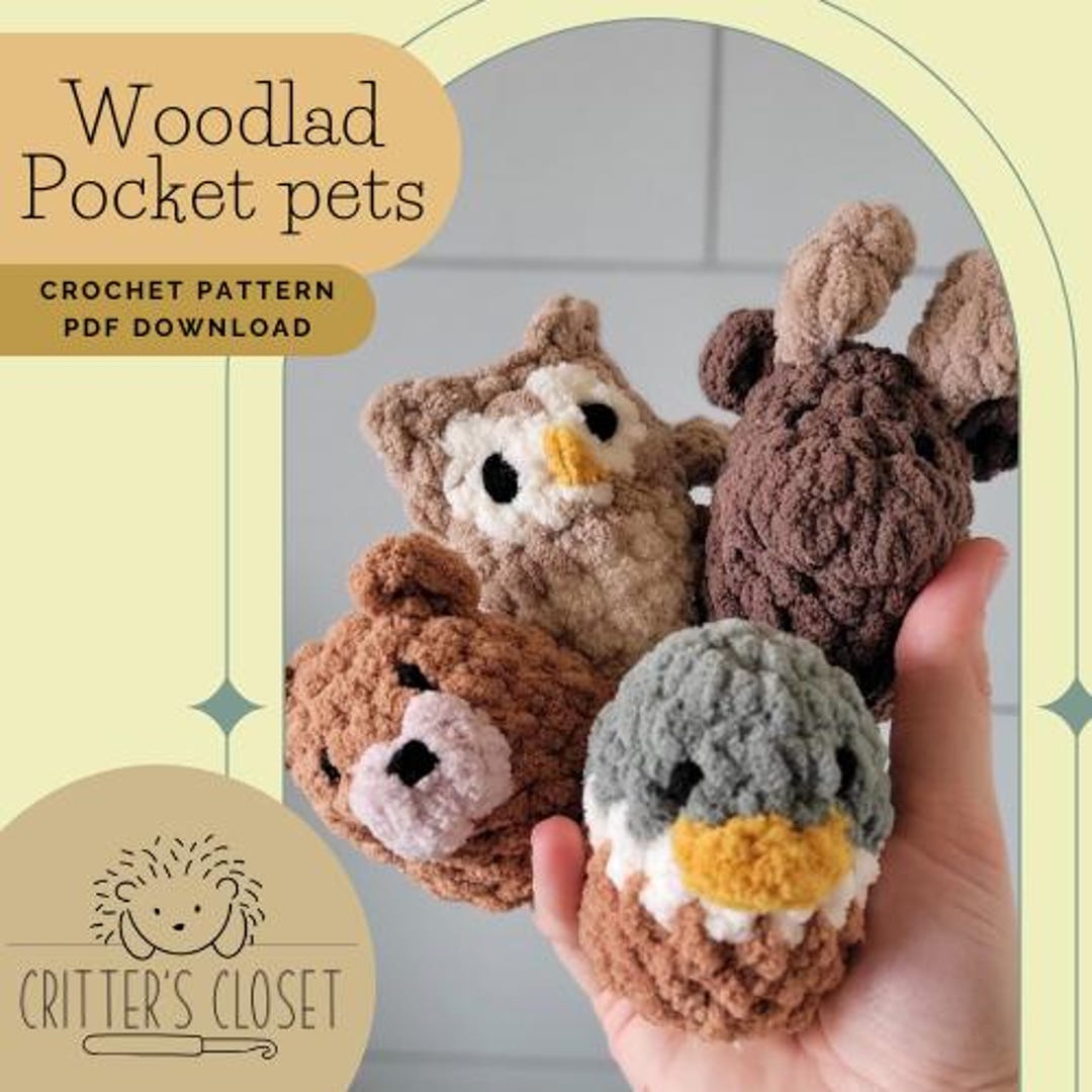 Woodland Pocket Pets Crochet Pattern Download - Etsy