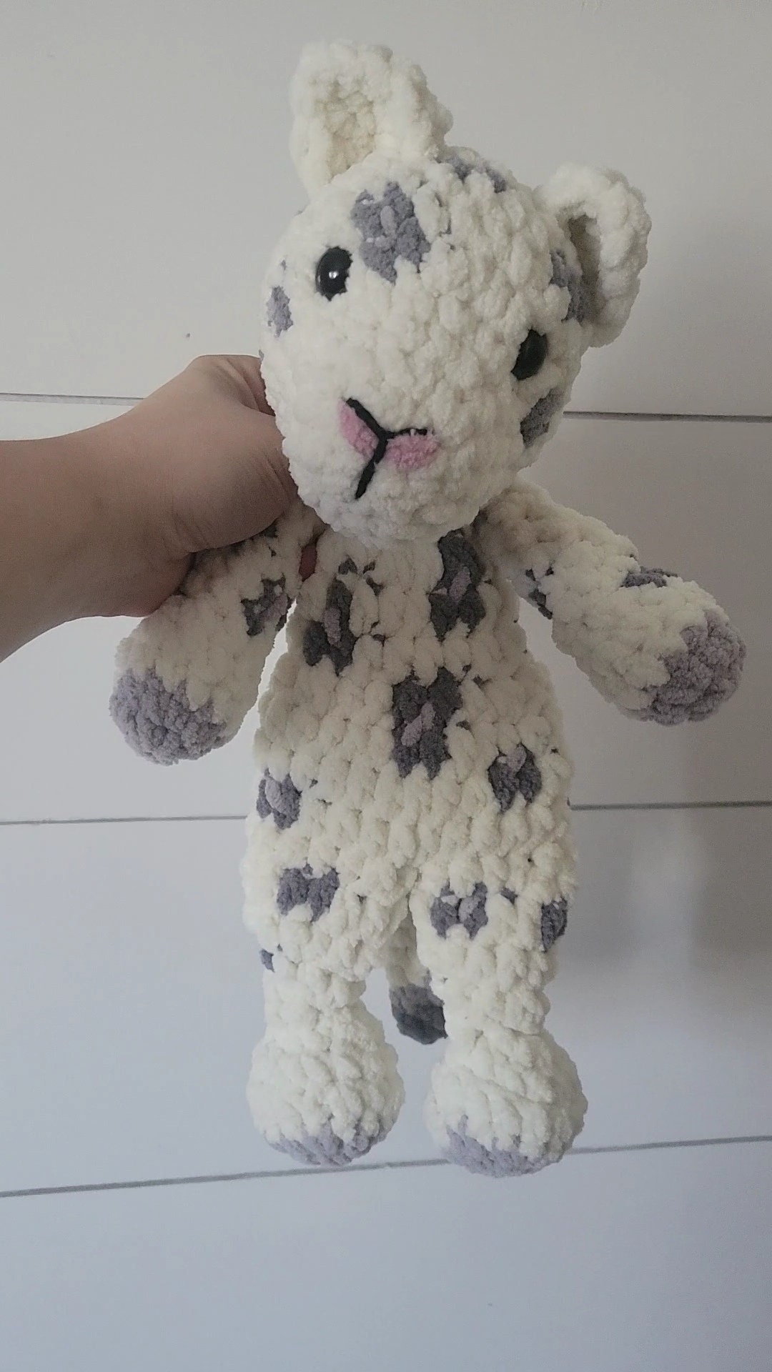 Snow Leopard Crochet Lovie, Regular Size Lovie - Etsy