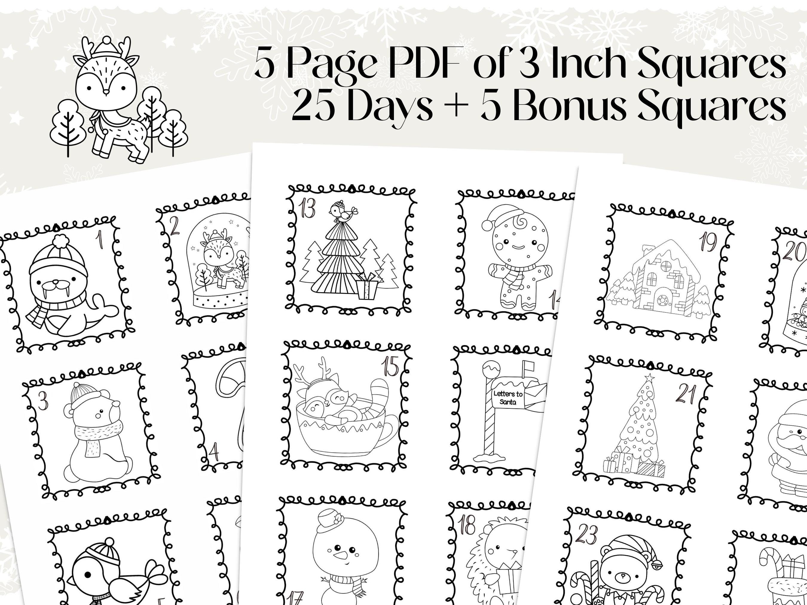 Christmas Countdown Printable Advent Calendar for Kids, Christmas ...