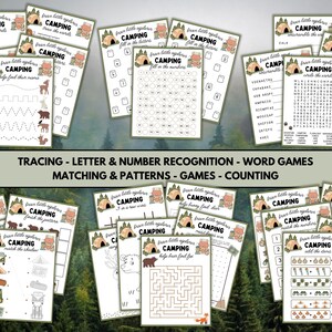 Camping Activities Printables Kids Games for Summer Break Road Trip ...
