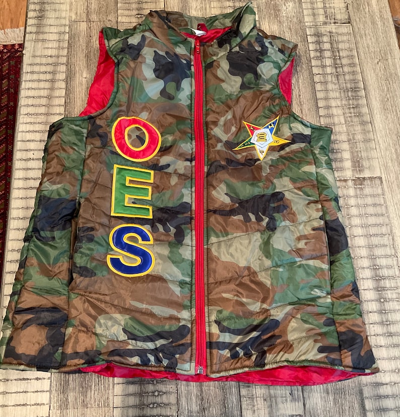Masonic Order of the Eastern Star Oes Camo Vest - Etsy