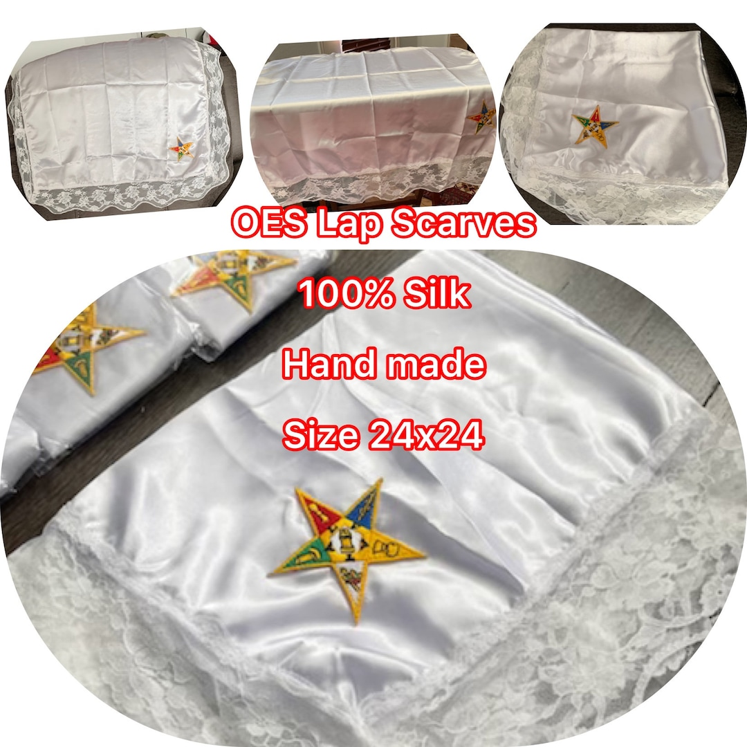 OES Lap Scarf: Silk or Satin Masonic Eastern Star Regalia - Etsy