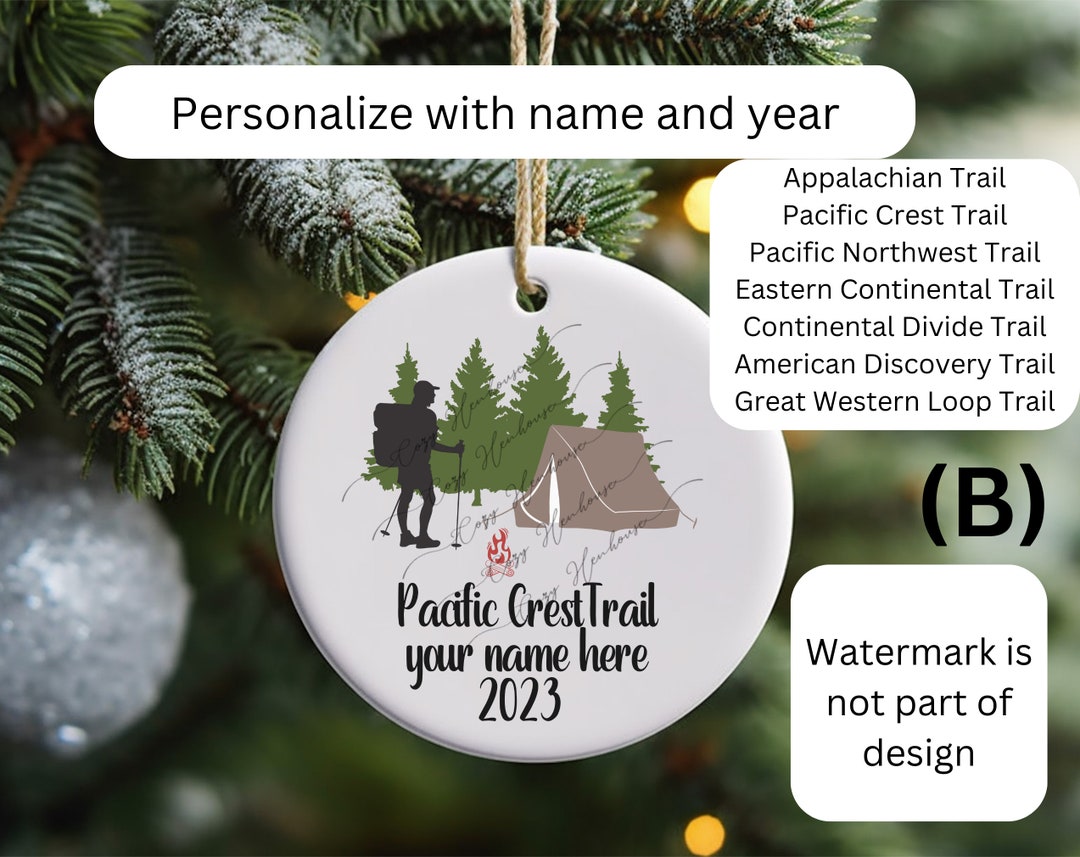 Personalized Hiking Trail Ornament B - Etsy