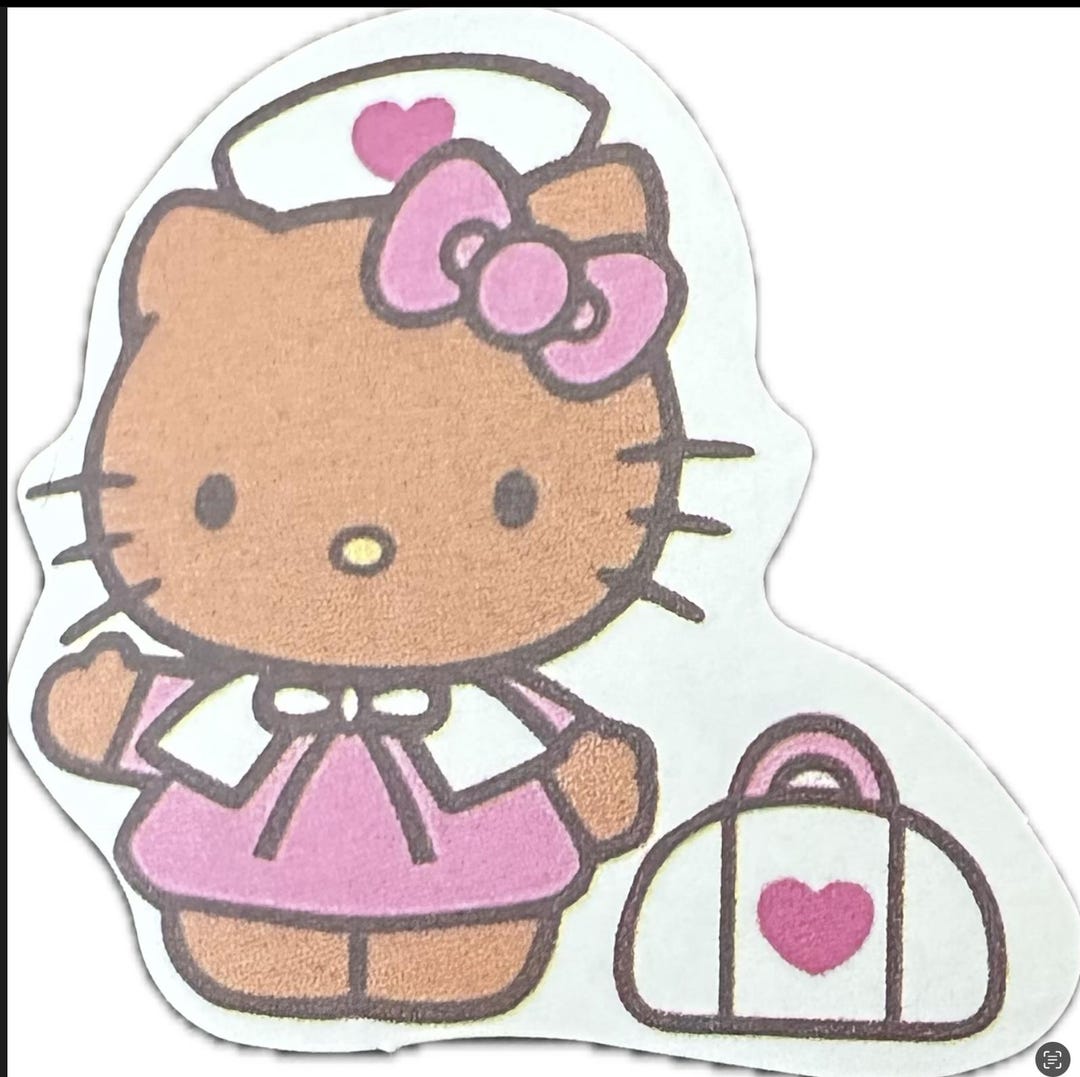 Kitty Nursing Sticker - Etsy