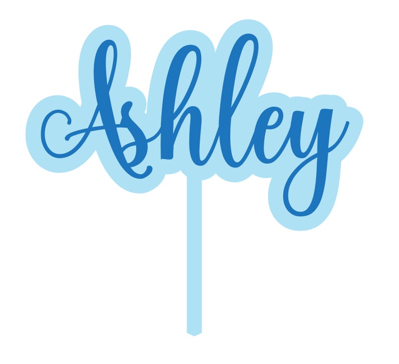 Ashley Cake Topper Birthday SVG Digital Download - Etsy