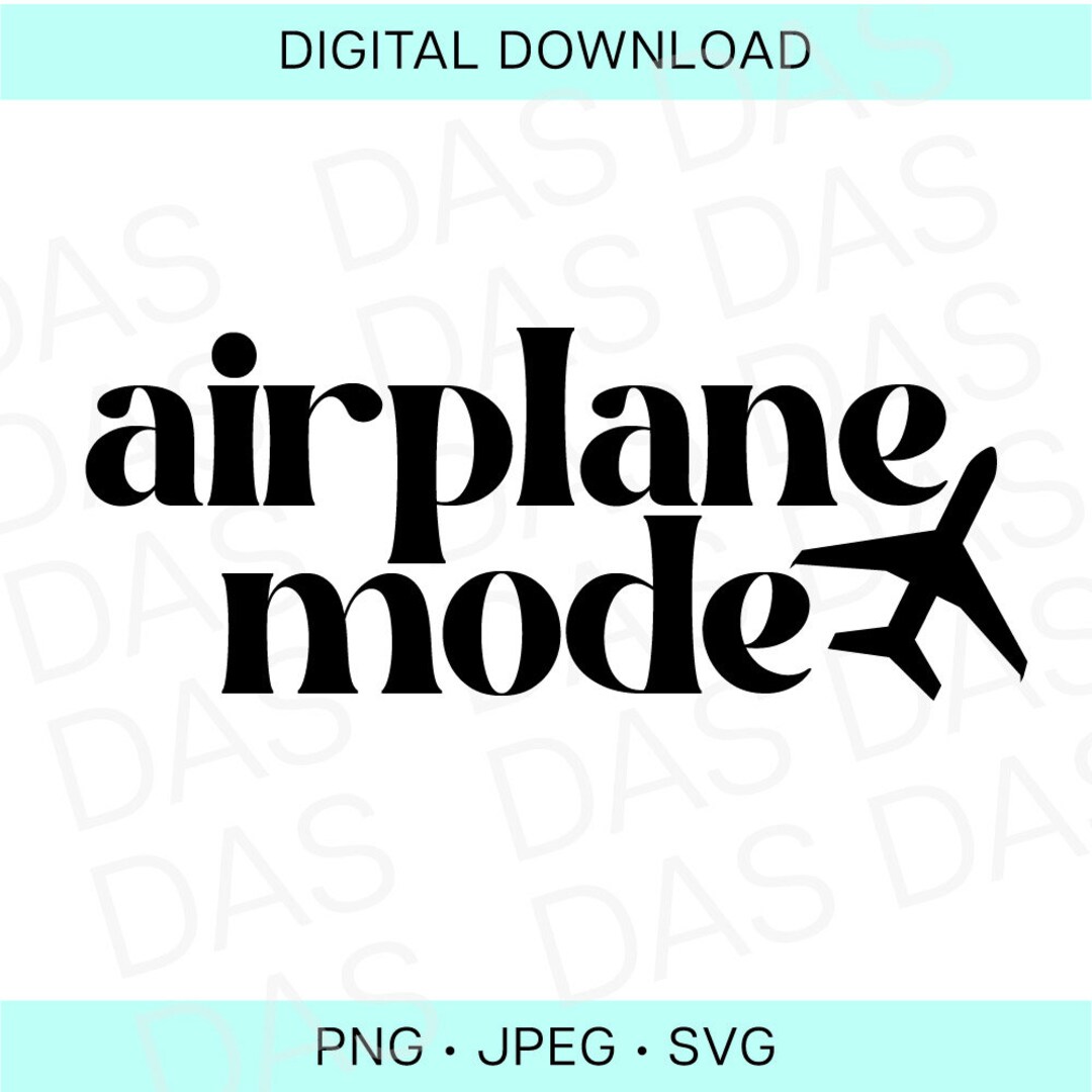 Retro Airplane Mode SVG Digital Download for Cricut and Glowforge - Etsy