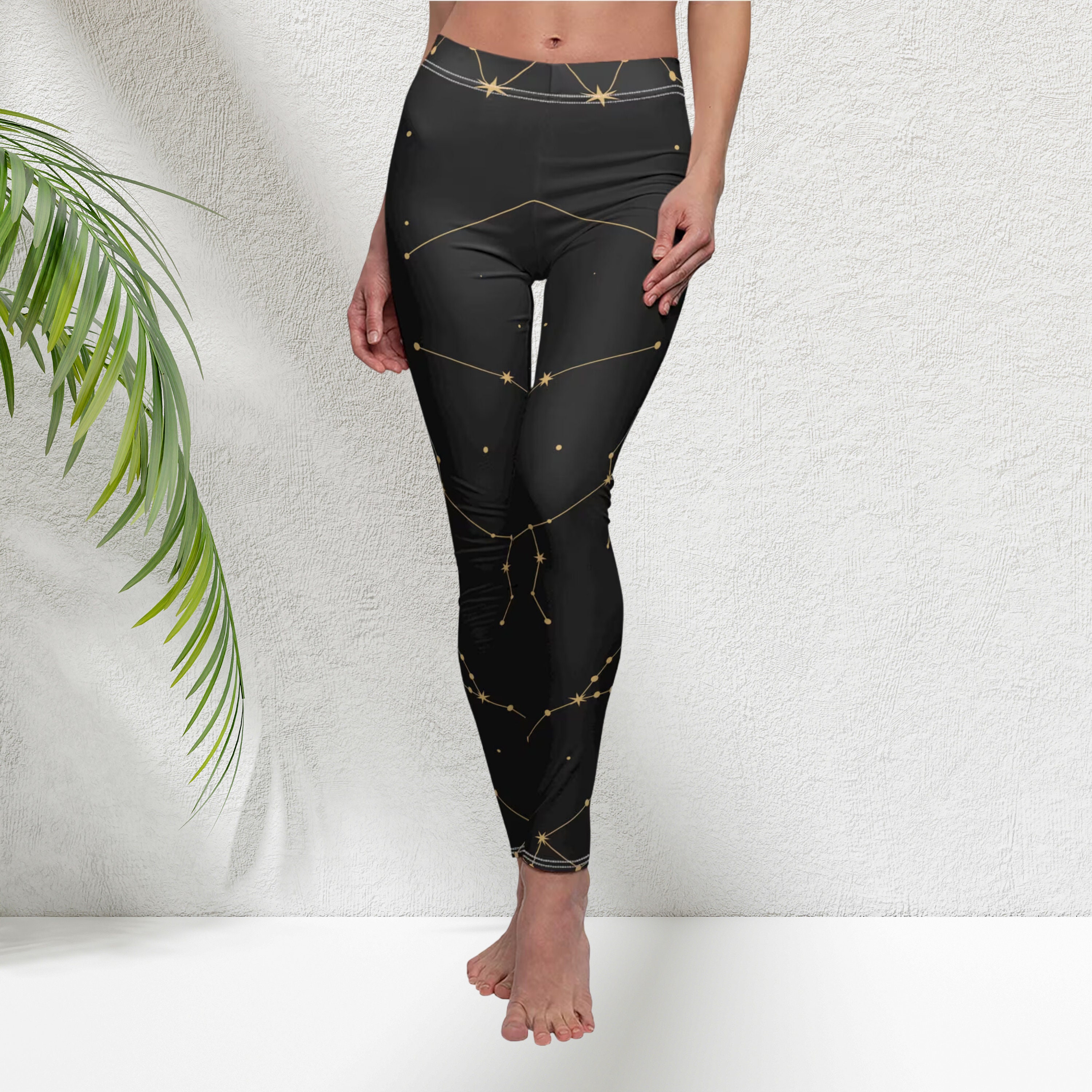 Celestial Zodiac Signs Constellation Yoga Leggings Stars and Moon ...