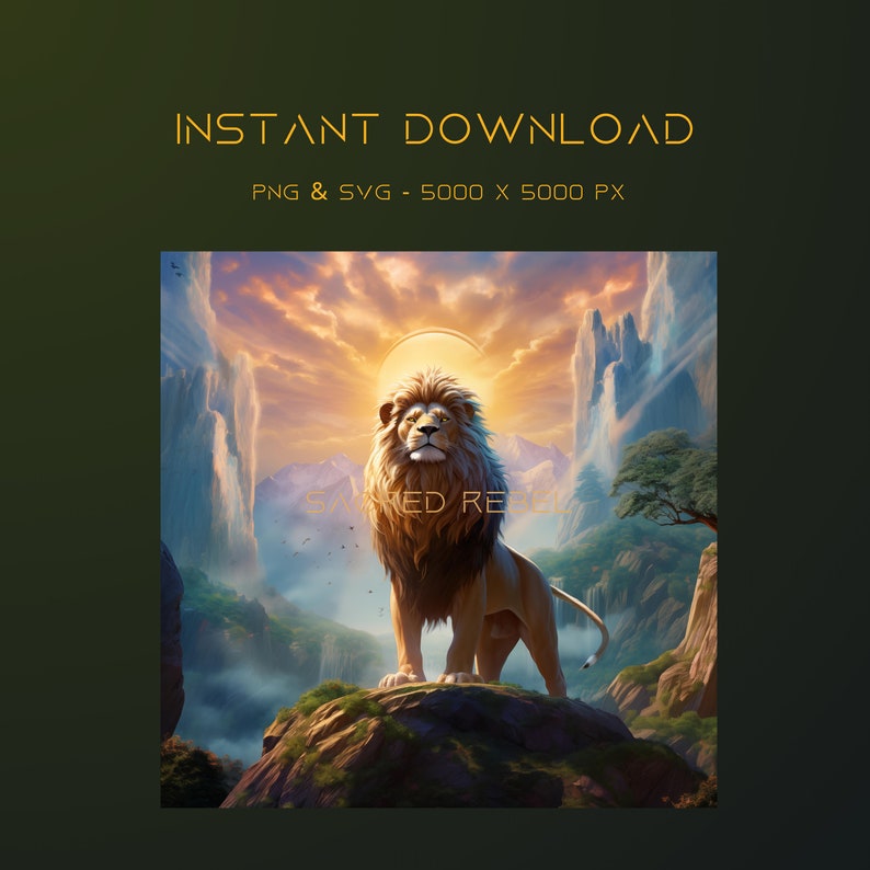 Celestial Lion King Art Print 144 Starseed Spiritual Design, Digital ...