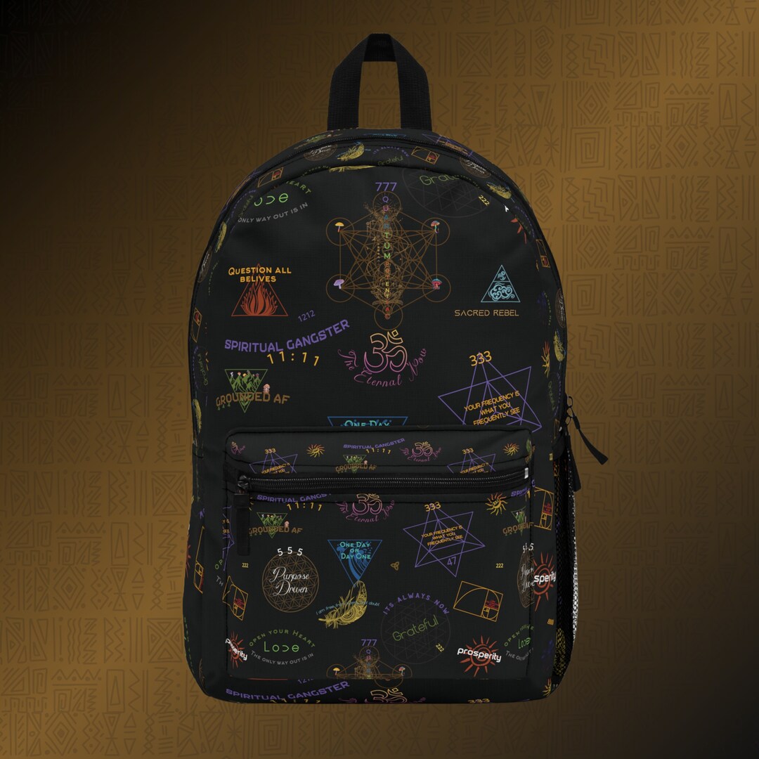 Sacred Geometry Spiritual Gangster Backpack Numerology Angel Number ...
