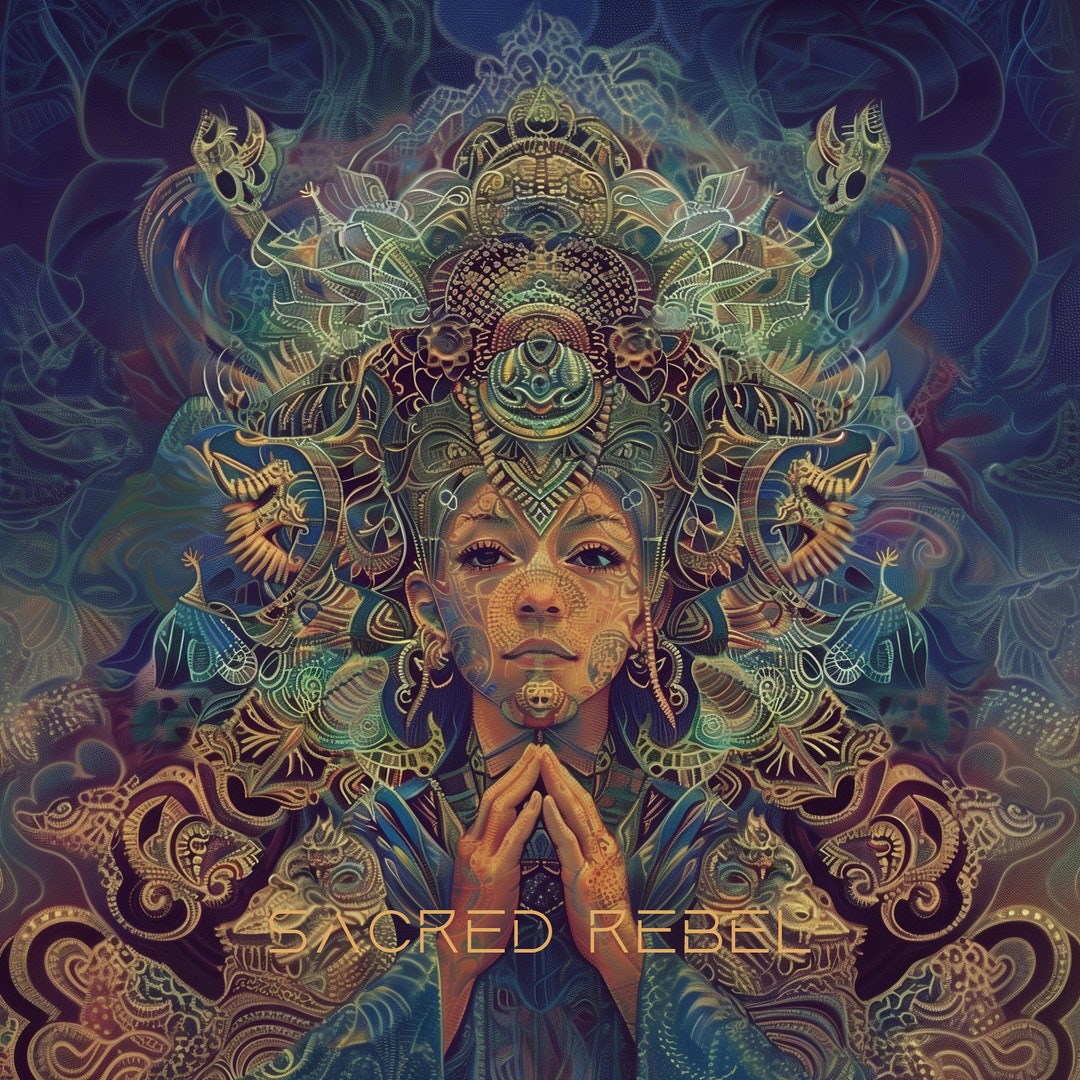 Psychedelic Ayahuasca Goddess Digital Art PNG Shipibo Aya Meditation ...