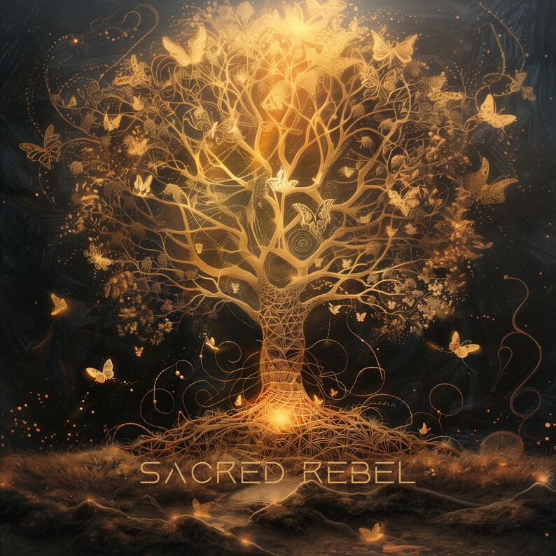 Sacred Golden Tree of Life Png Mystical Tree of Life SVG Spiritual ...