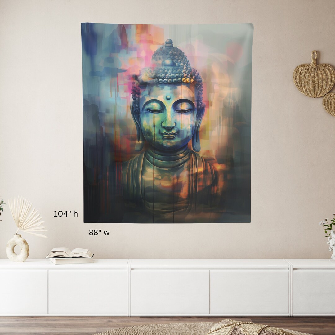 Buddha Tapestry Buddha Head Wall Decor Spiritual Wall Tapestry Zen ...