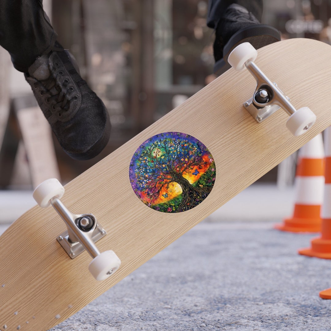 Rainbow Tree of Life Transparent Sticker Psychedelic Pachamama Tree of ...