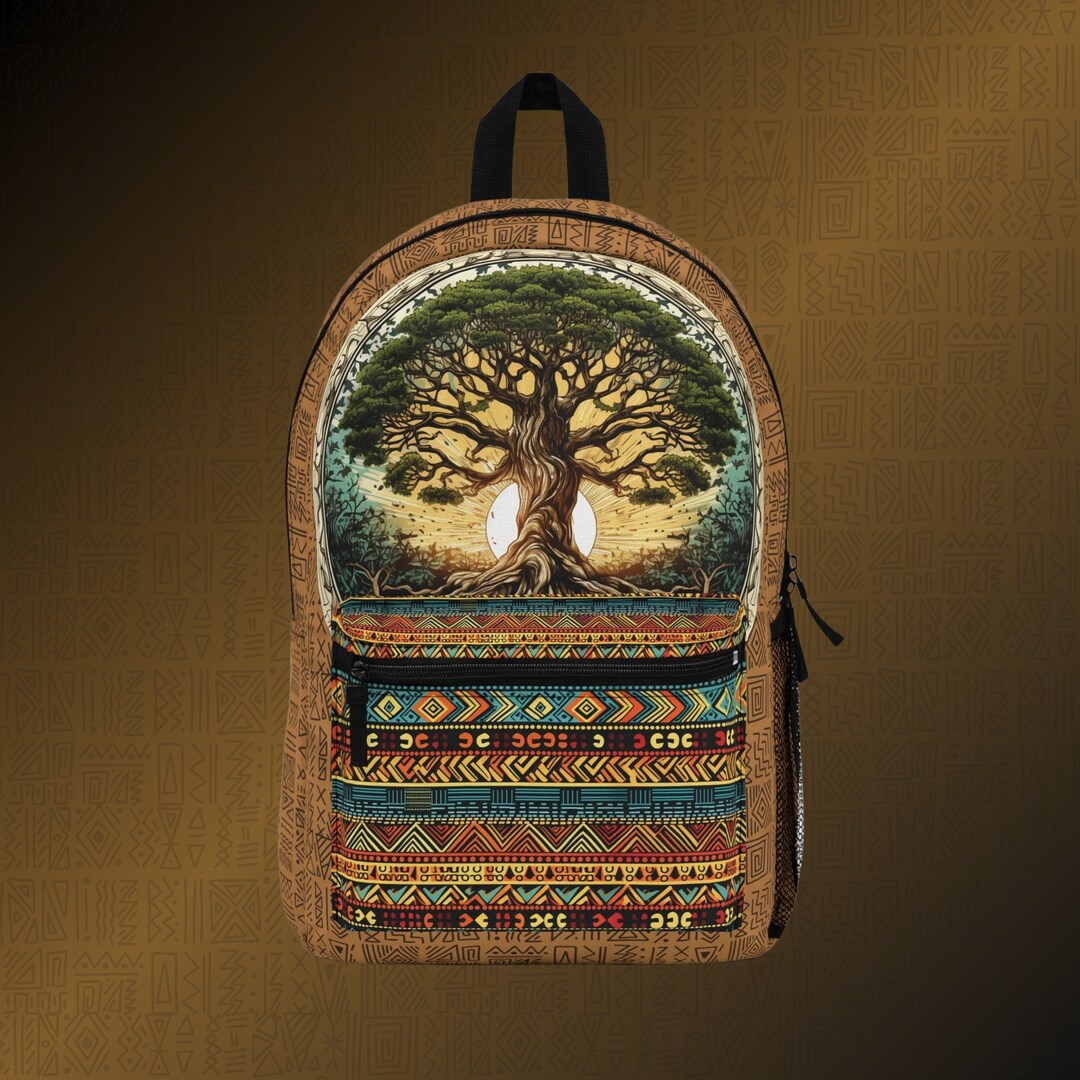 Sacred Tree of Life Bag Ethnical Tribal Pattern Backpack Tree of Life ...