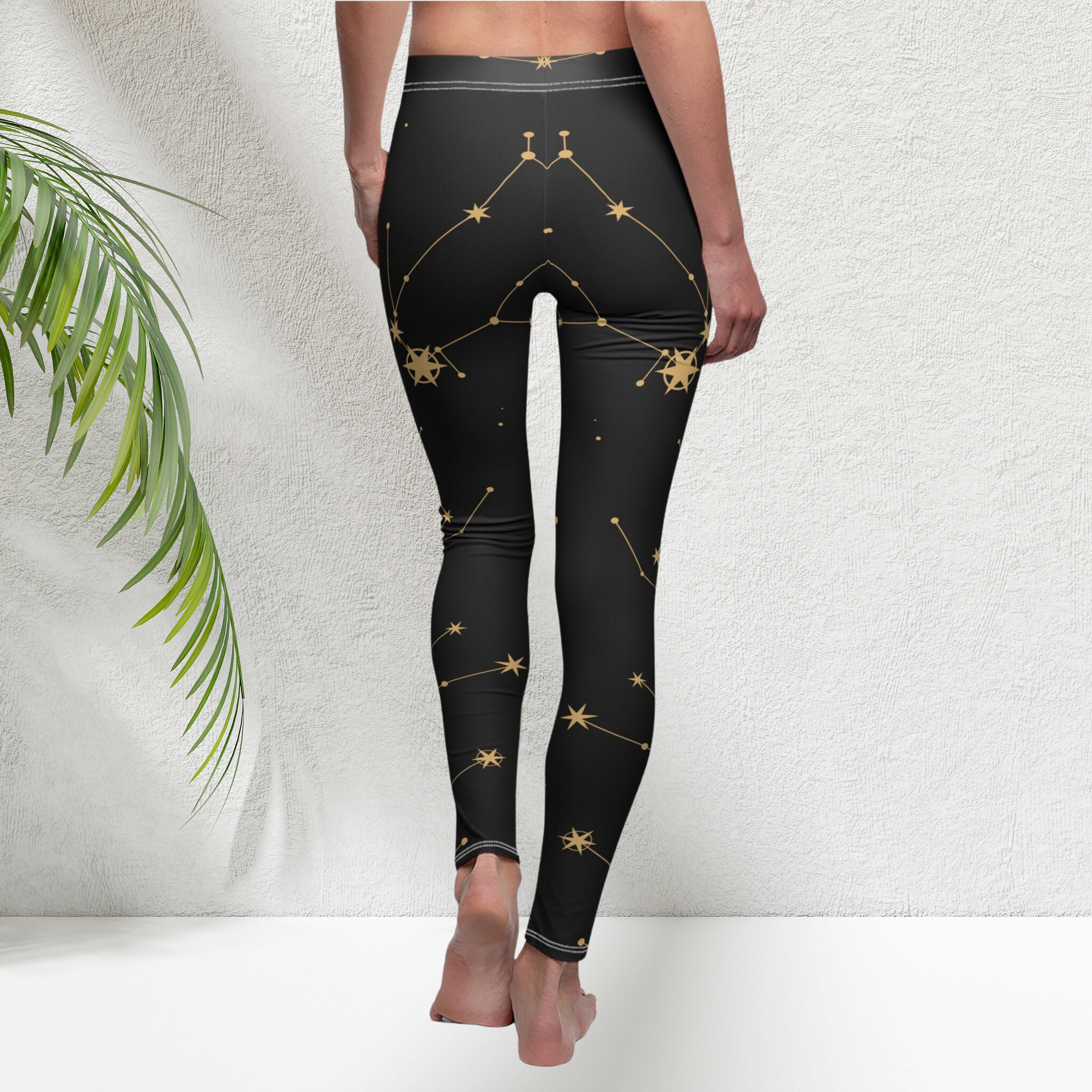 Celestial Zodiac Signs Constellation Yoga Leggings Stars and Moon ...