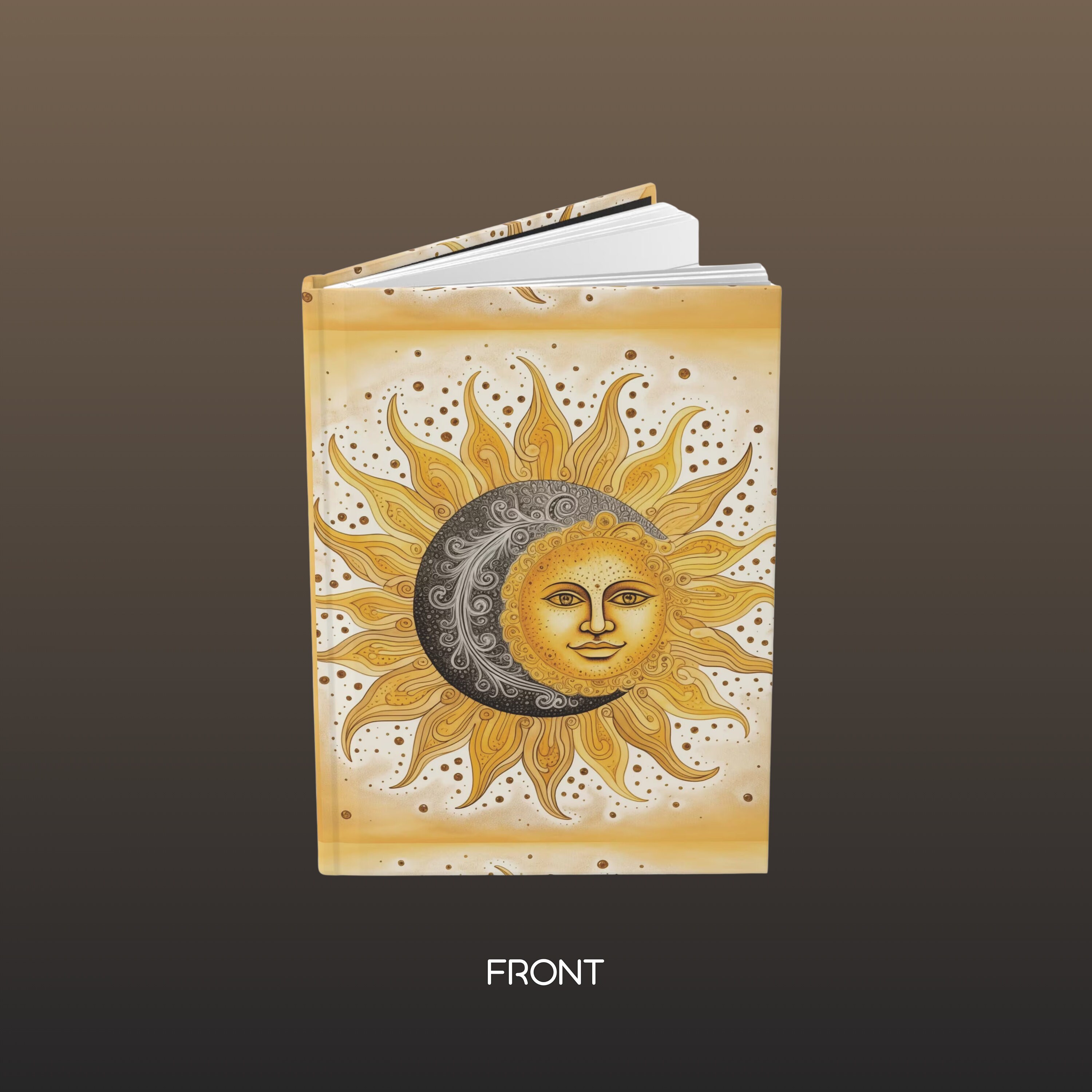 Celestial Sun and Moon Journal Matte Celestial Boho Diary for Daily ...