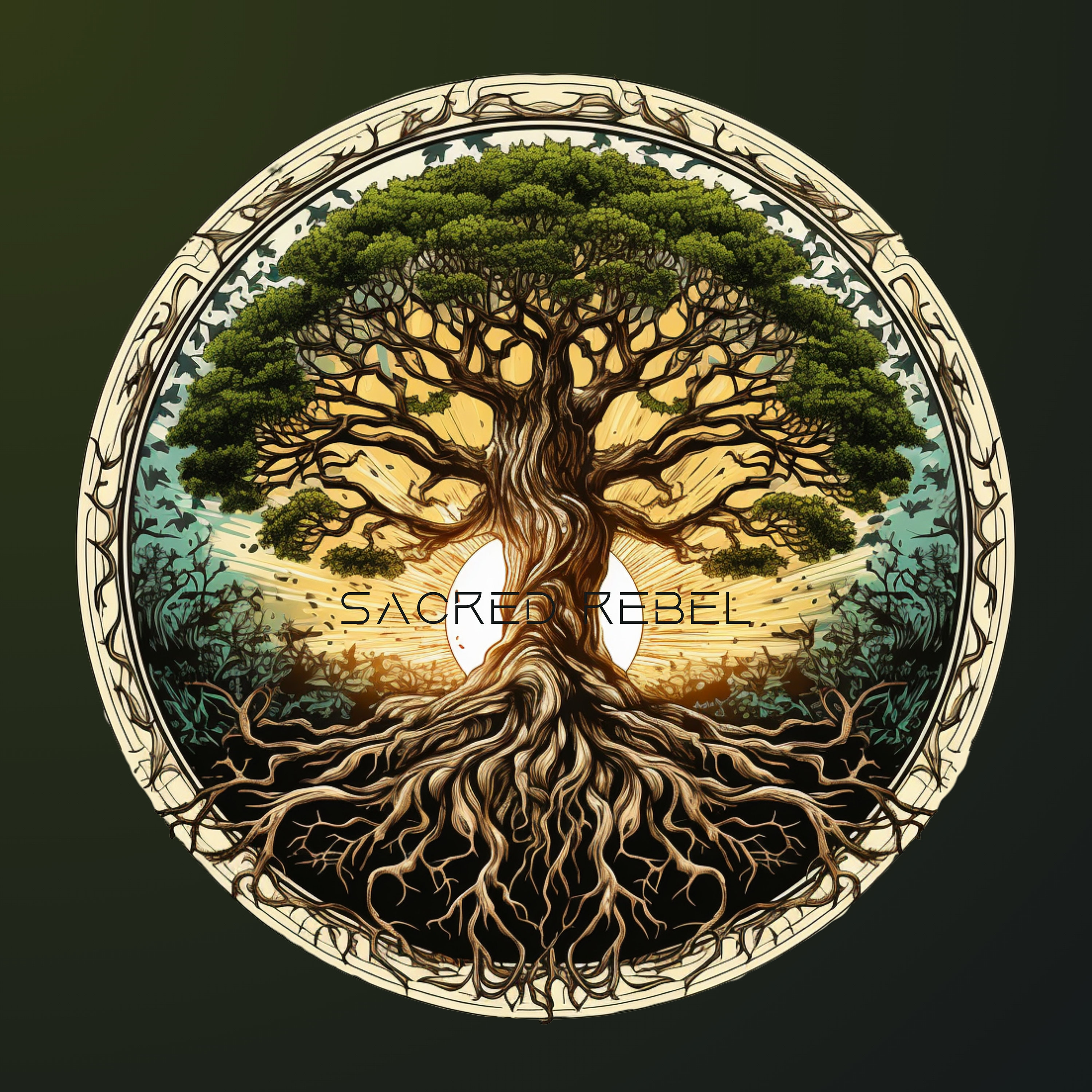Sacred Tree of Life Digital Download PNG Mystical Tree Spiritual Sunset ...