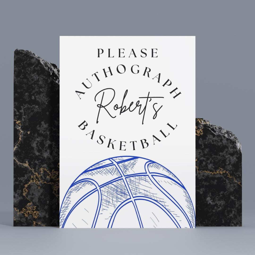 Editable Basketball Autograph Poster Sign for Sports Sneaker Ball ...