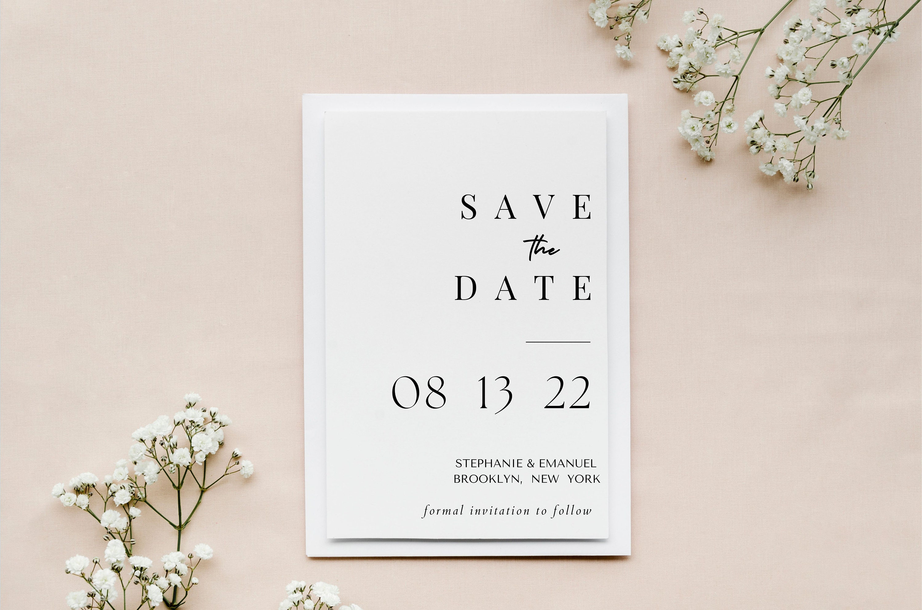 Modern Minimal Save the Date English Template Digital Download - Etsy