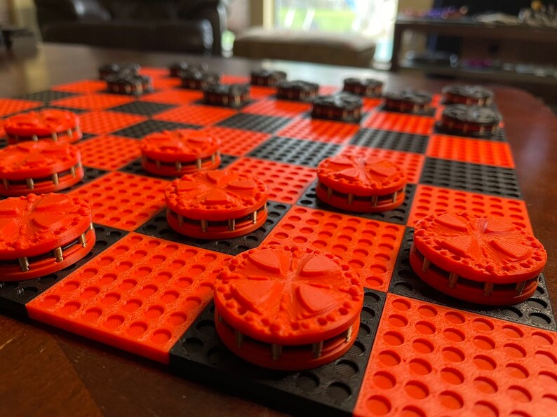 Checkers Set 3D Printed 24 Piece Set for Your Board. - Etsy