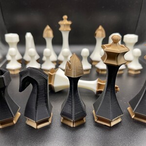 Hexagonal Modern Chess 32 Piece Set - Etsy