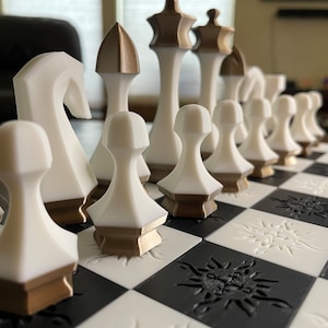 Hexagonal Modern Chess 32 Piece Set - Etsy