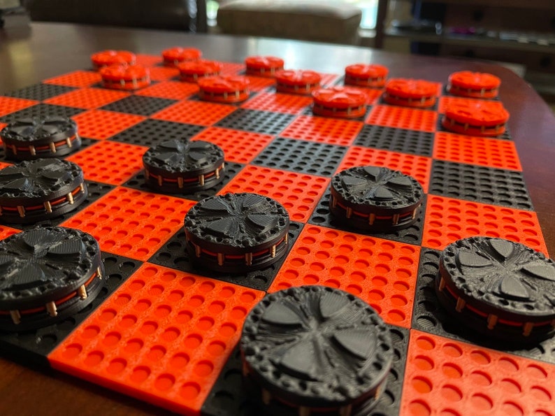 Checkers Set 3D Printed 24 Piece Set for Your Board. - Etsy