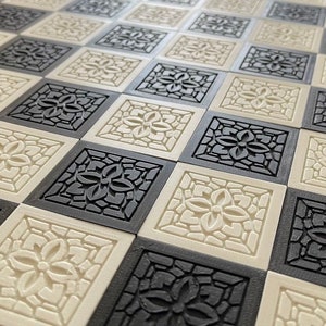 International Draught Board 3D Printed With Patterned Pieces. - Etsy