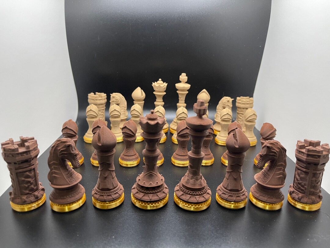 Royal Tan/brown 32 Piece Chess Set - Etsy
