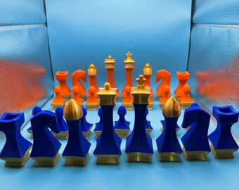 Hexagonal Modern Chess 32 Piece Set - Etsy