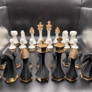 Hexagonal Modern Chess 32 Piece Set - Etsy