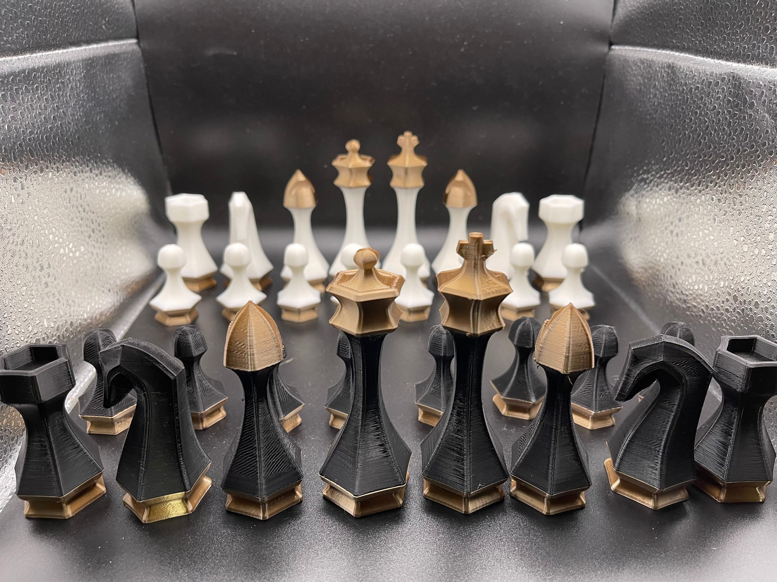 Hexagonal Modern Chess 32 Piece Set - Etsy