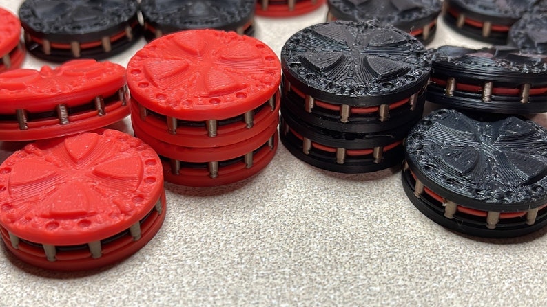 Checkers Set 3D Printed 24 Piece Set for Your Board. - Etsy